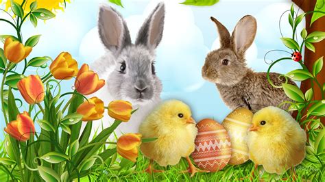 Happy Easter Bunnys Wallpapers Wallpaper Cave