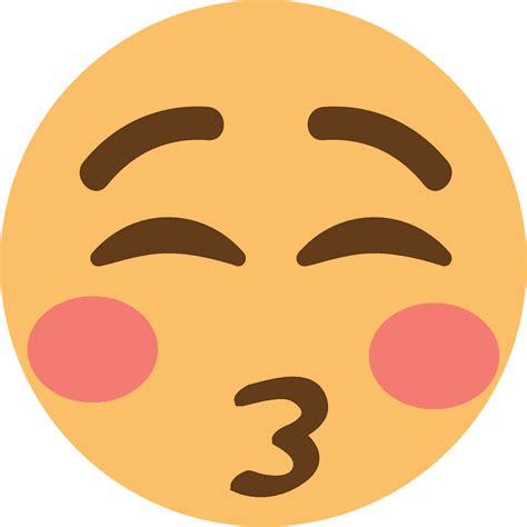 K Ssendes Gesicht Mit Geschlossenen Augen Kostenlose Vektor Emoji Auf