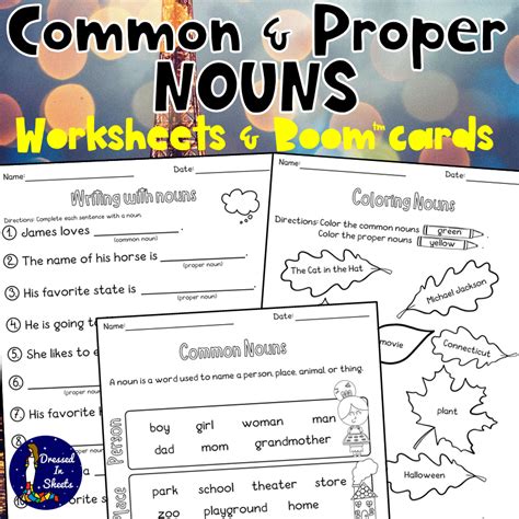 Common And Proper Nouns Worksheets BOOM Cards Worksheets Library