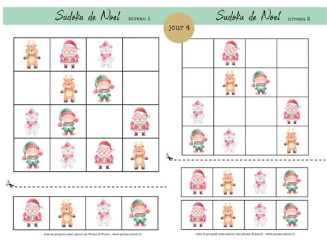 Sudoku de Noël Plume Picoti