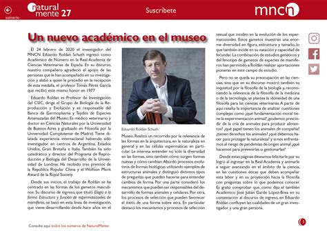 Un Nuevo Acad Mico En El Museo Museo Nacional De Ciencias Naturales