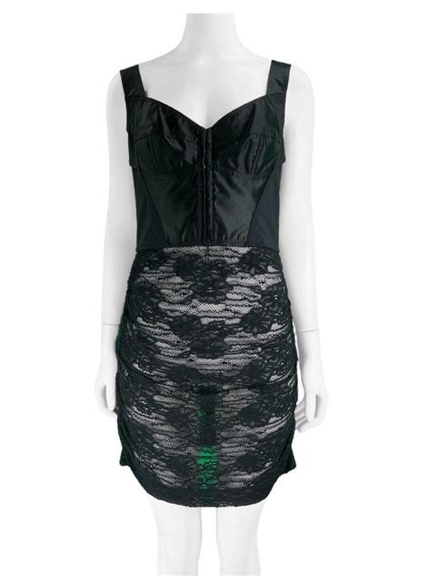 Vestido Dolce Gabbana Corset Renda Preta Original Etiqueta Única