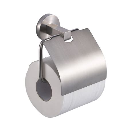 Stainless Steel Satin Toilet Roll Holder With Cover Toilet Paper Roll