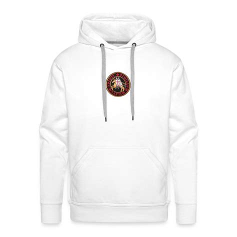 Männer Premium Hoodie mit gedruckten Templeraufnäher Alter