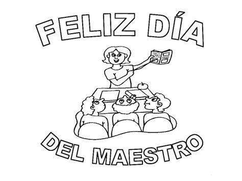 Dibujo de Maestra Enseñando para Colorear Colorea el dibujos