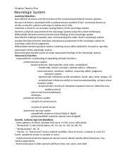 Ch 25 Neurologic System Docx Chapter Twenty Five Neurologic System