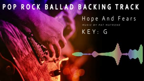 Pop Rock Ballad Backing Track Guitar Jam In G YouTube