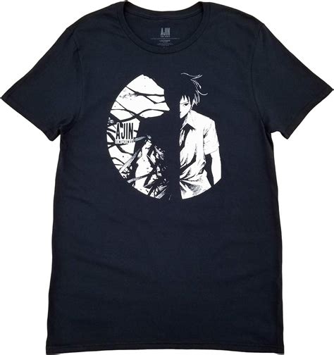 Amazon Ajin Demi Human Mens Black Short Sleeve Graphic Tee Anime