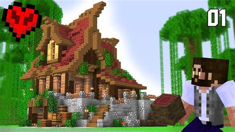 I Built A Mangrove Starter House In Hardcore Minecraft Episode 1