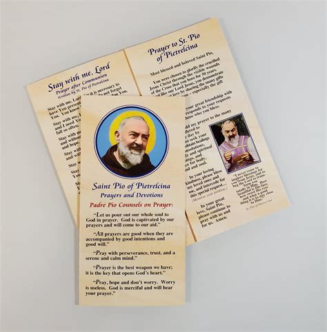 Prayers And Devotions Leaflet Padre Pio Foundation Of America