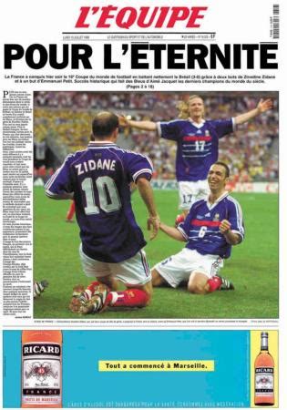 Journal l équipe 1998 journaux originaux