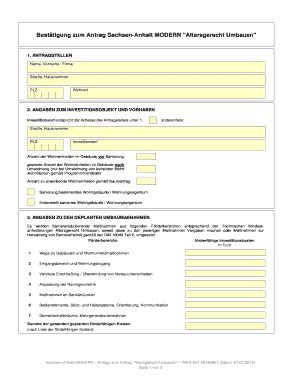 Ausfüllbar Online ib sachsen anhalt Best tigung zum Antrag Sachsen