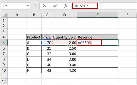 how to multiply two columns in excel spreadcheaters