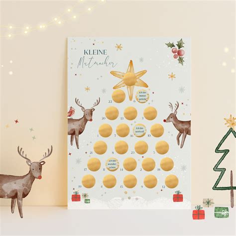 Adventskalender Kinder Affirmationsposter Adventskalender Etsy De In