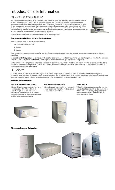 pdf de programación introducción a la informática ¿qué es una computadora