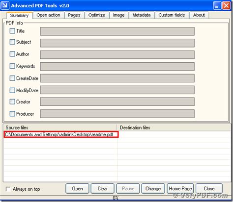how to edit pdf author information by using advanced pdf tools verypdf knowledge base