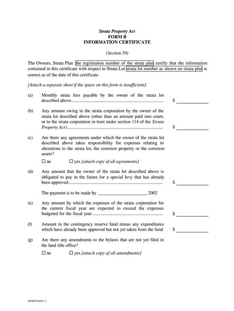 Form B Strata Template Fill And Sign Printable Template Online US