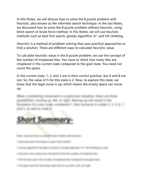 solution artificial intelligence part 10 how to solve 8 puzzle problem with heuristic informed