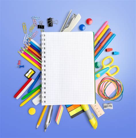 Composici N Colorida De Papeler A Escolar Fondo De Regreso A La