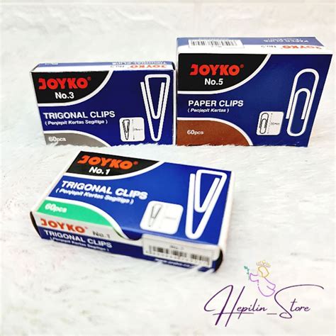 Jual Paper Clip Joyko No 1 No 3 No 5 Paper Clip Joyko 1 Kotak