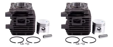 Kit De 2 Pistones Cilíndricos De 34 Mm Para Stihl Fs55 Fs45 Meses sin