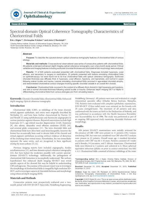 PDF Spectral Domain Optical Coherence Tomography Purpose To