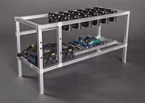 Bitcoin Mining Rig Frame 16x GPU Stackable Open Air Mining Rig