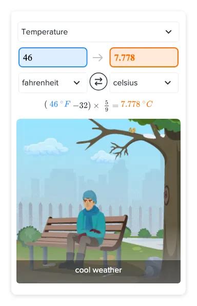 Flexi Answers Convert 46 Degrees Fahrenheit To Celsius CK 12