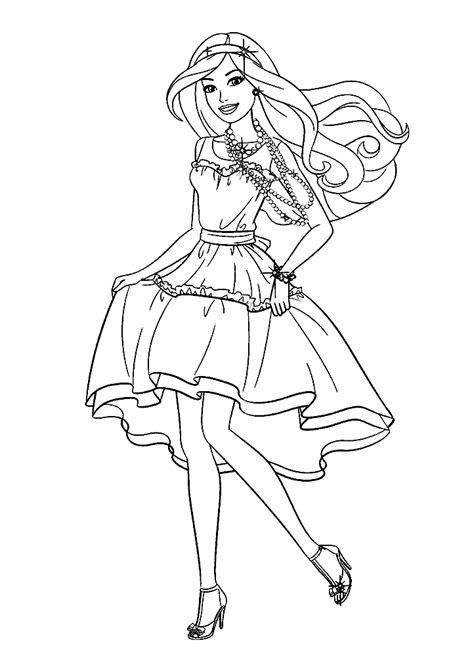 Desenhos De Boneca Para Colorir De Lindas E Vestidos