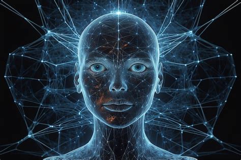 Premium AI Image Ethereal Neural Network Pulsating In A Virtual Void