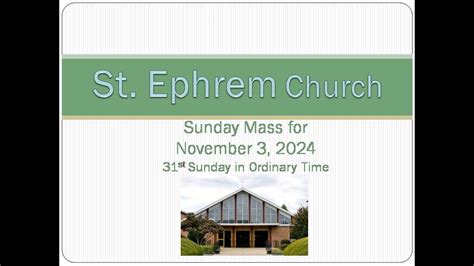 Part Sunday Mass For November Youtube