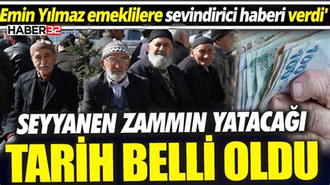 Emeklilere Seyyanen Zam Tarihi Belli Oldu