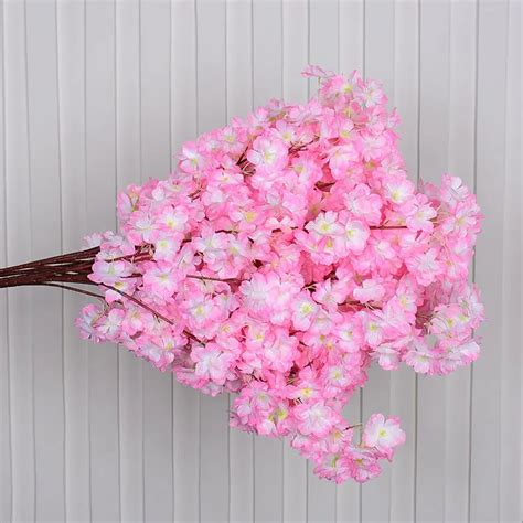 2023 100 Cm Silk Cherry Blossom Flowers For Home Decoration Pink White