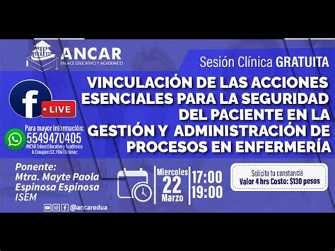ACCIONES ESENCIALES PARA LA SEGURIDAD DEL PACIENTE YouTube