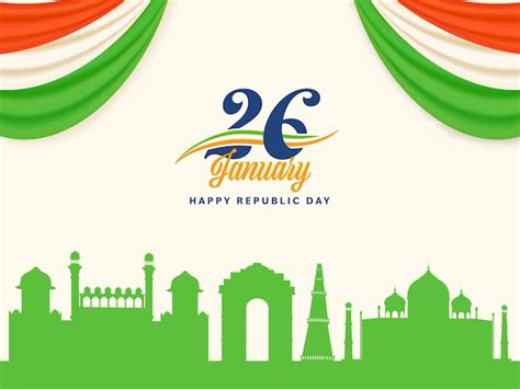 Premium Vector Th January Republic Day Concept With Green