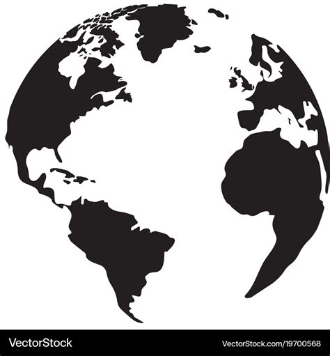 Silhouette Of A Globe Royalty Free Vector Image