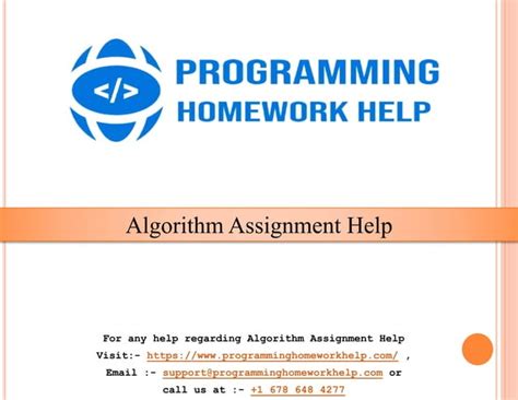 algorithm assignment help