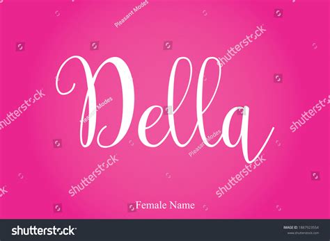 Della Female Name Cursive Calligraphy Text Stock Vector Royalty Free