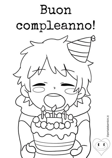 Disegni Di Compleanno Da Colorare Stampa Gratis Portalebambini It