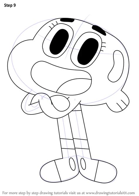 How To Draw Darwin Watterson From The Amazing World Of Gumball The