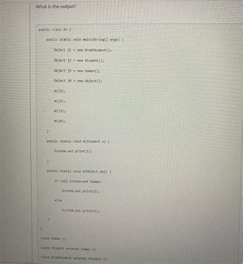 solved what is the output public class ex public static