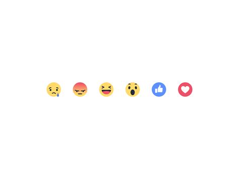 Dribbble Dribble Shot Facebook Reactions Png By Luc Van Loon