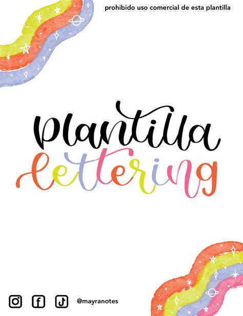 Plantilla lettering de Mayra Notes Caligrafía Plantillas Lettering