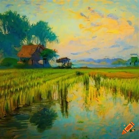 Philippine Rice Fields In Impressionism Style On Craiyon