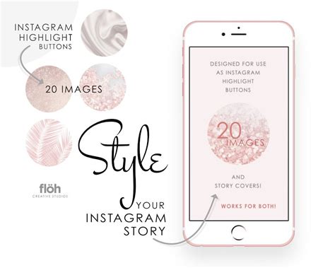 Instagram Highlights Blush Pink Rose Gold Instagram Story Etsy
