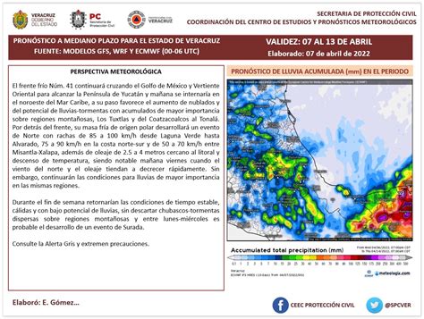 MeteorologíaSPCVer on Twitter BoletínSemanal 07 04 2022 Jueves