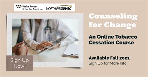 NWAHEC Counseling For Change An Online Tobacco Cessation Course