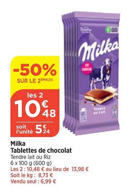 Promo Milka Tablettes De Chocolat Chez Atac Icatalogue Fr
