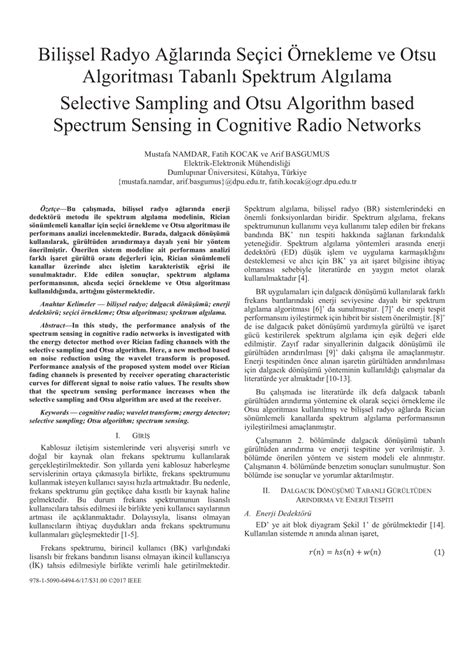 pdf selective sampling and otsu algorithm based spectrum sensing in cognitive radio networks