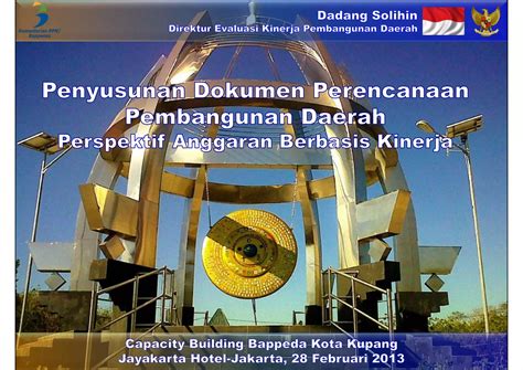 Penyusunan Dokumen Perencanaan Pembangunan Daerah Perspektif Anggaran